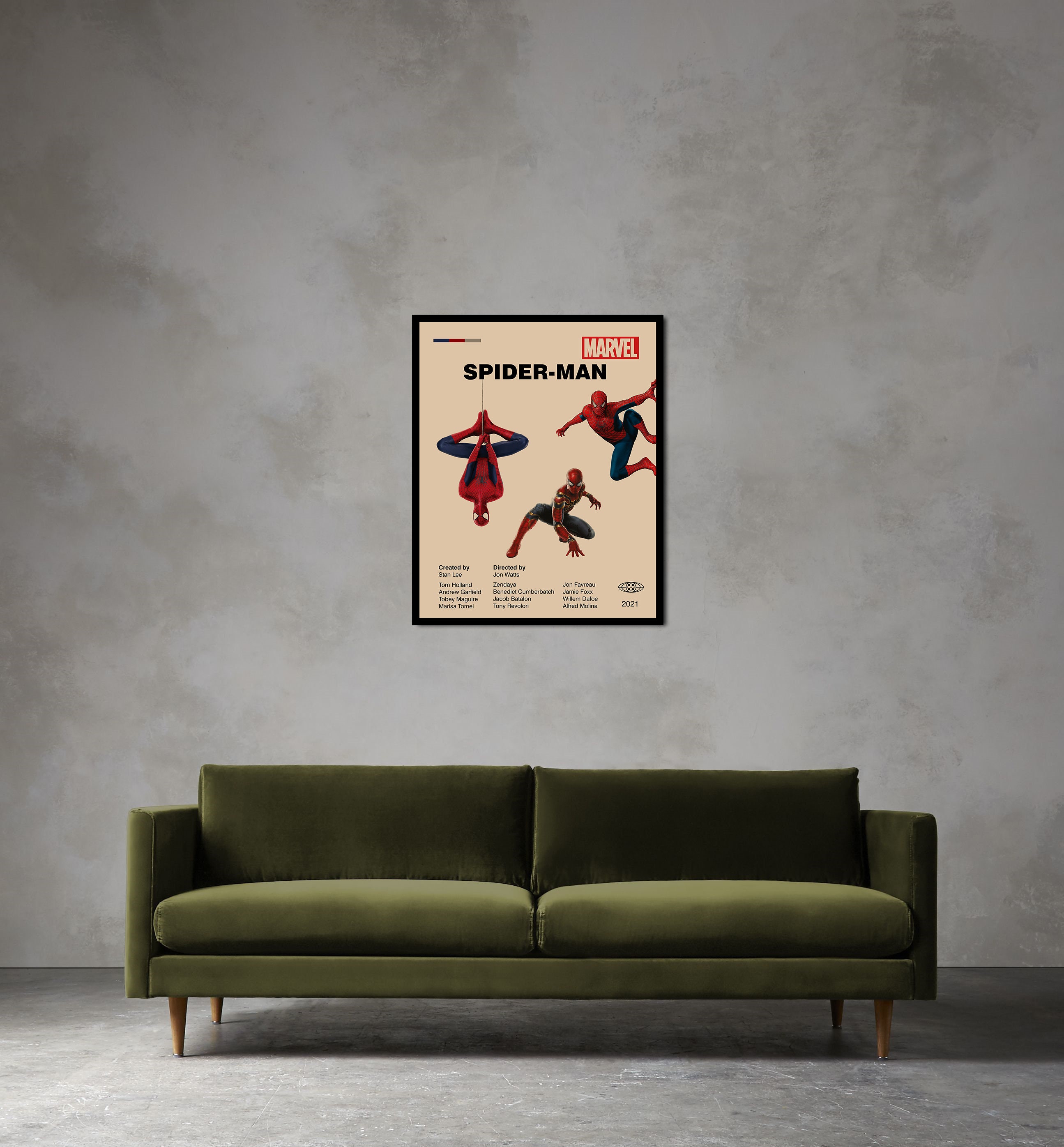 SPIDERMAN POSTER - Spider-man Print - Mid Century Modern Poster ...