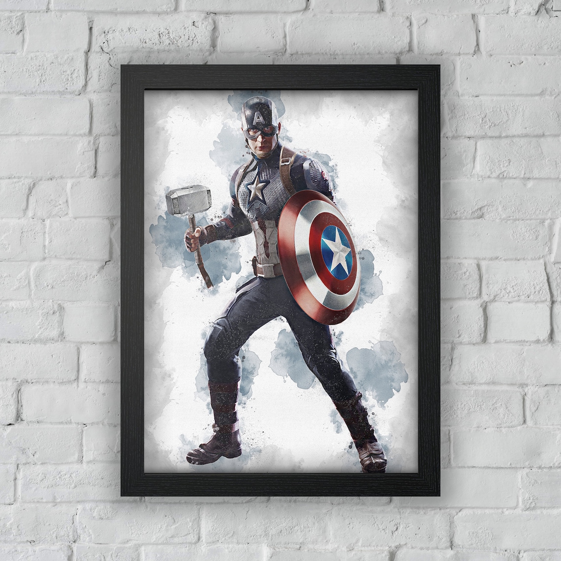 CAPTAIN AMERICA Captain America Print Marvel Poster | Etsy