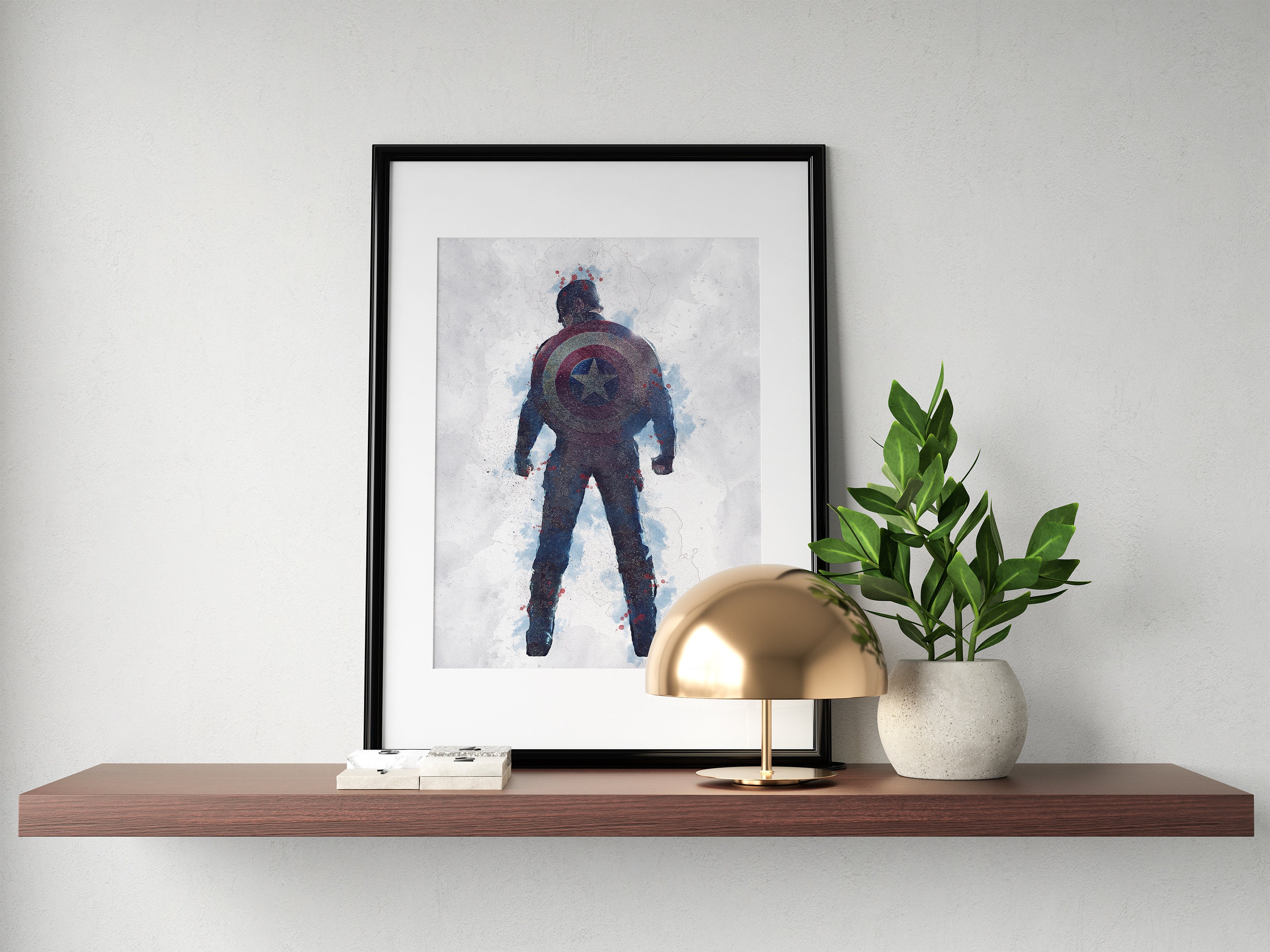 CAPTAIN AMERICA Captain America Print Marvel Poster | Etsy