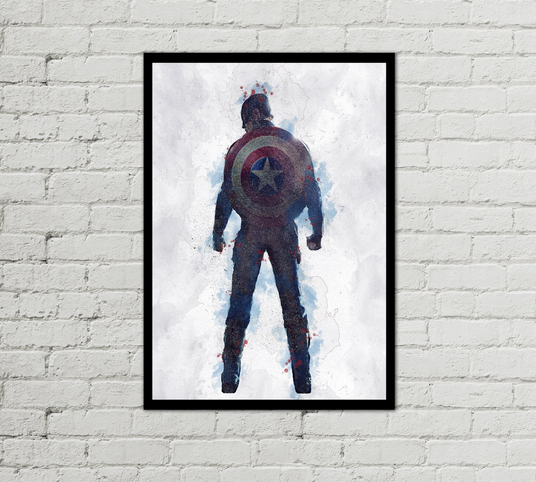 CAPTAIN AMERICA Captain America Print Marvel Poster - Etsy