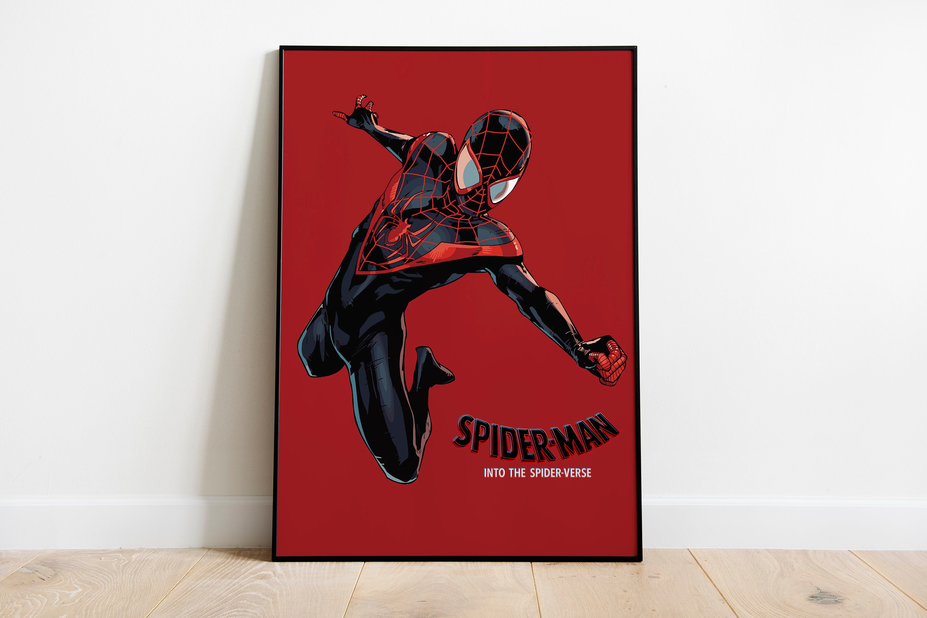 SPIDERMAN Spiderman Digital Miles Morales Marvel Poster | Etsy