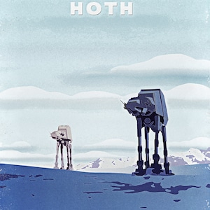 STAR WARS POSTER Hoth Poster Battle of Hoth Poster Star Wars Print ...