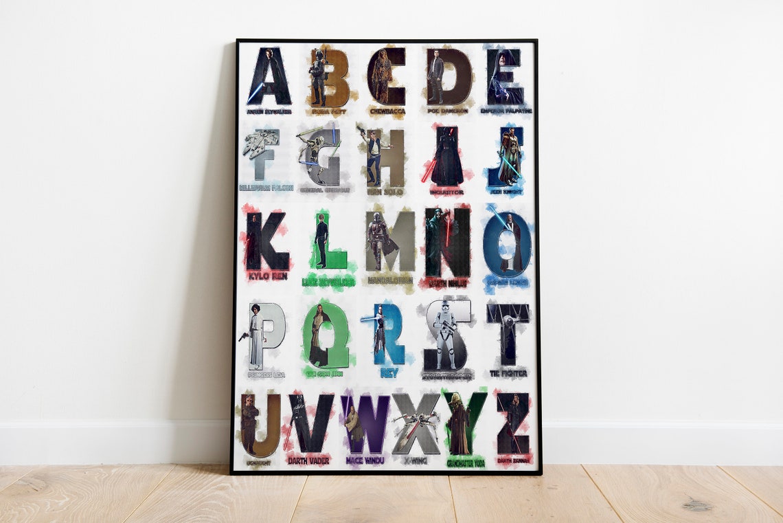 STAR WARS POSTER Star Wars Alphabet Star Wars Print - Etsy