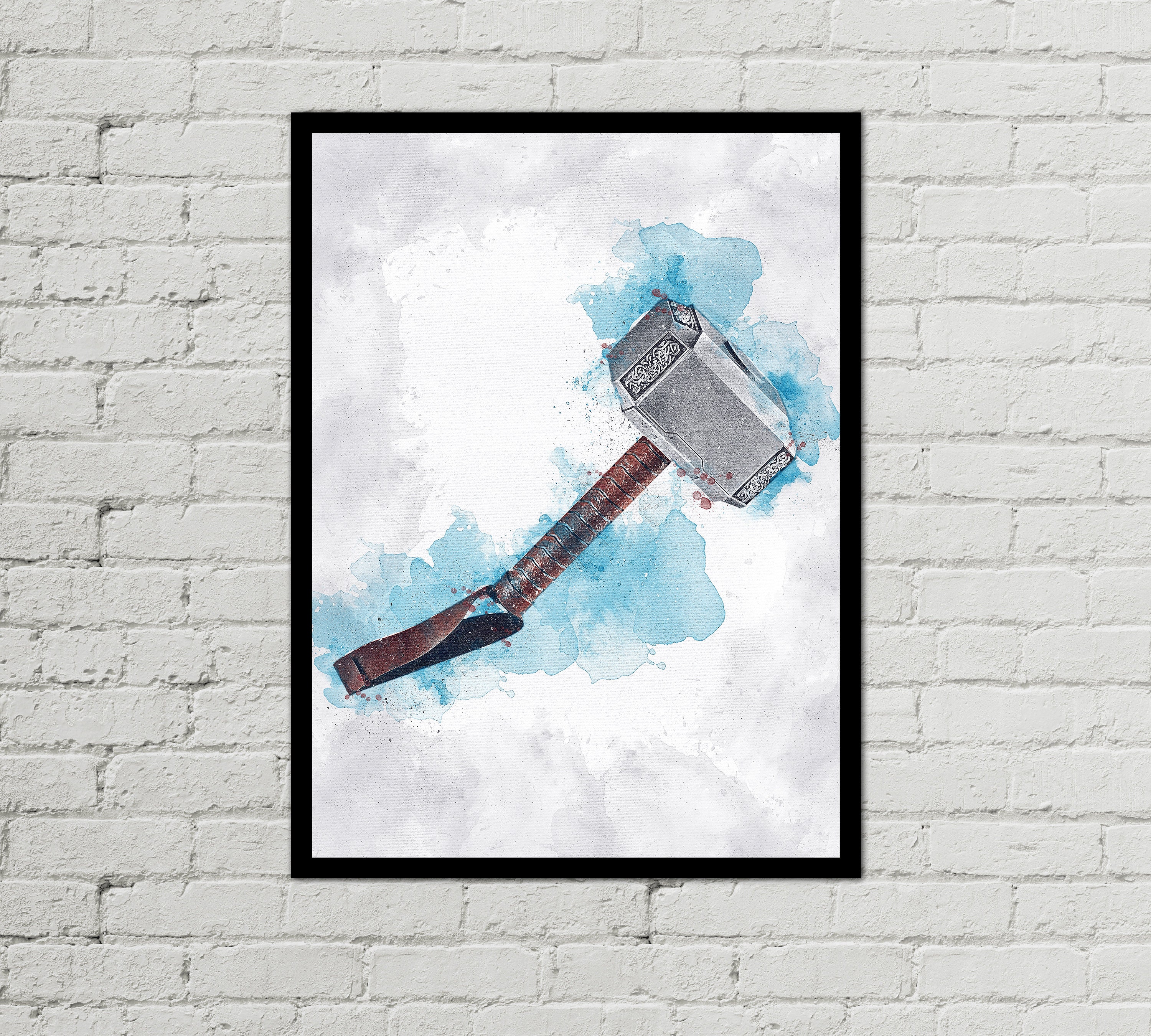 MJOLNIR Thor's Hammer Digital Marvel Poster Digital - Etsy