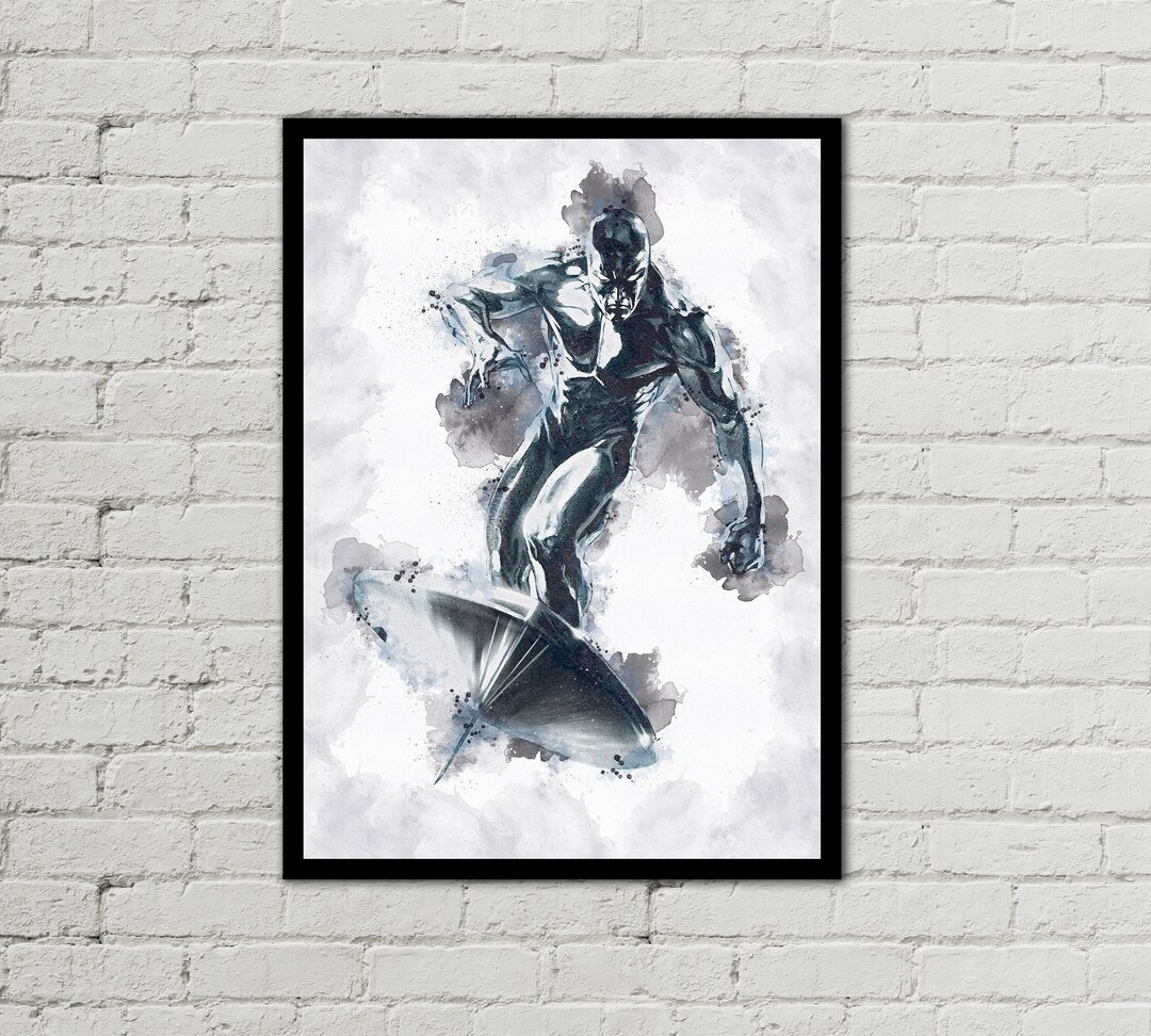 SILVER SURFER Silver Surfer Poster Silver Surfer Digital Marvel Poster ...