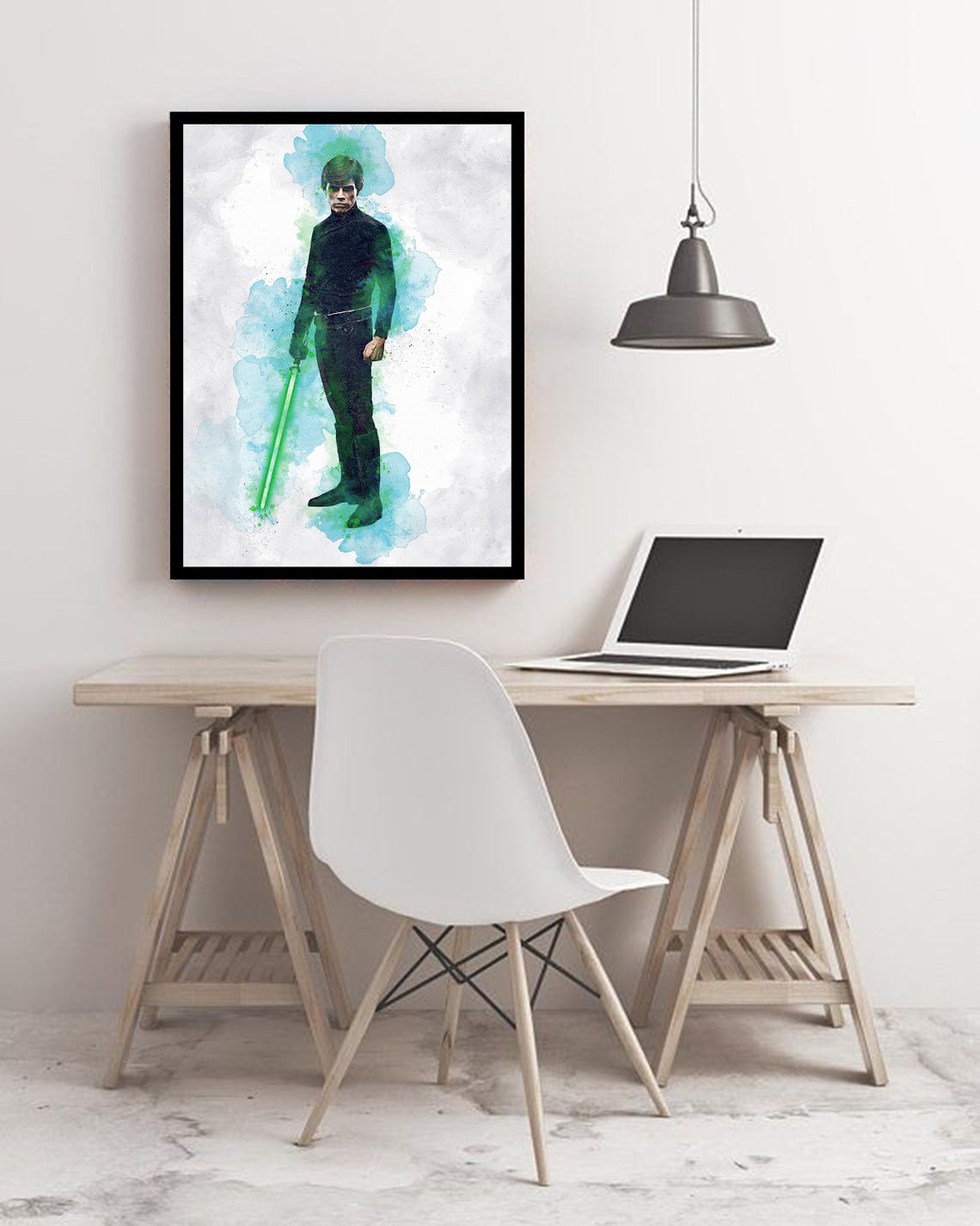 LUKE SKYWALKER Luke Skywalker Digital Star Wars Poster | Etsy
