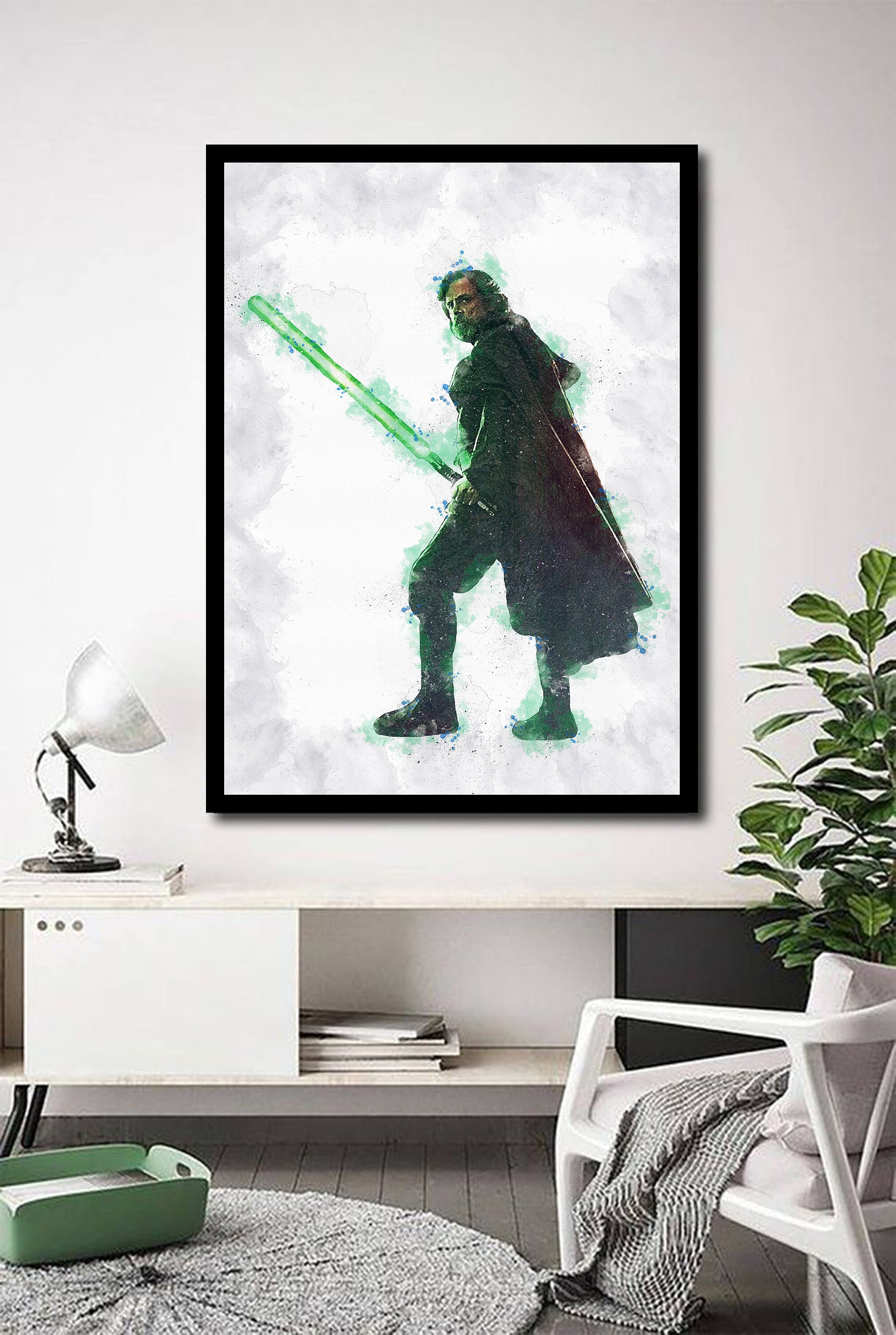 LUKE SKYWALKER POSTER - Star Wars Poster - Jedi Poster - Unframed ...