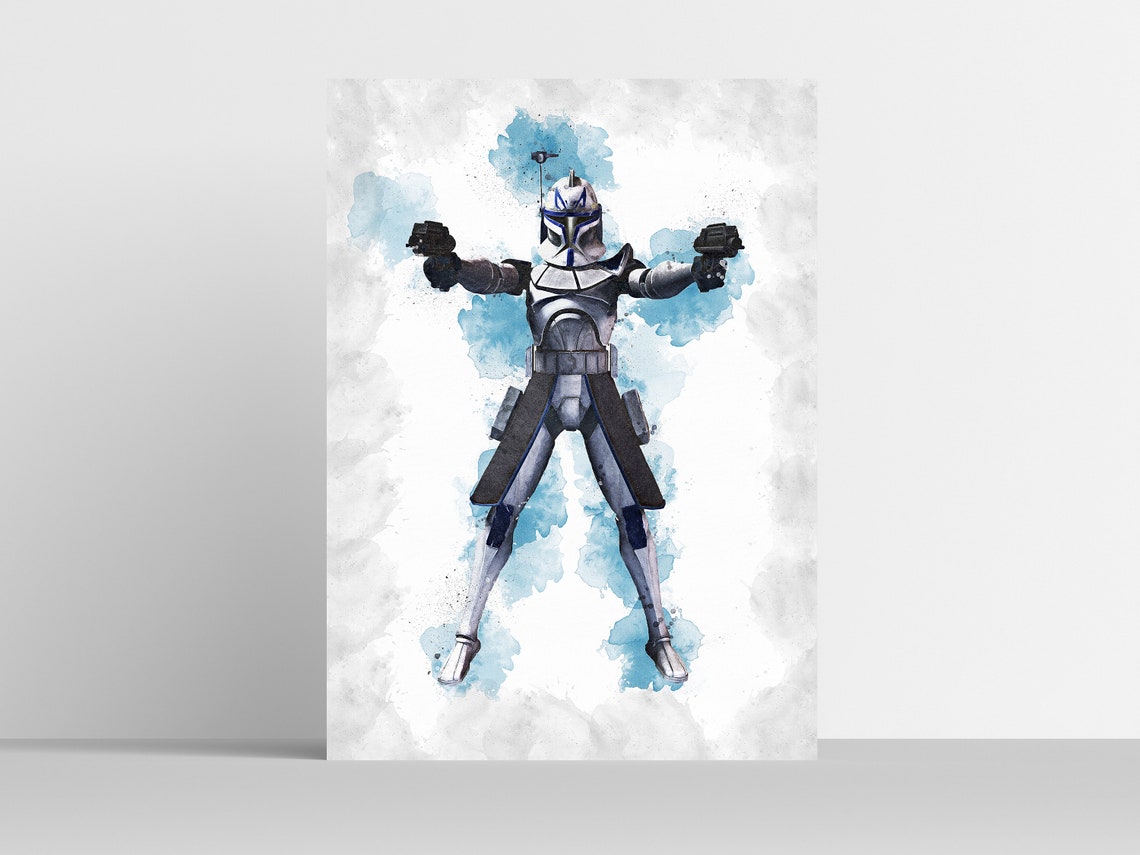CAPTAIN REX POSTER - Star Wars Poster - Captain Rex Print - Star Wars ...