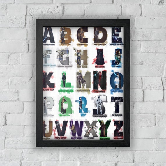 STAR WARS POSTER Star Wars Alphabet Star Wars Print - Etsy