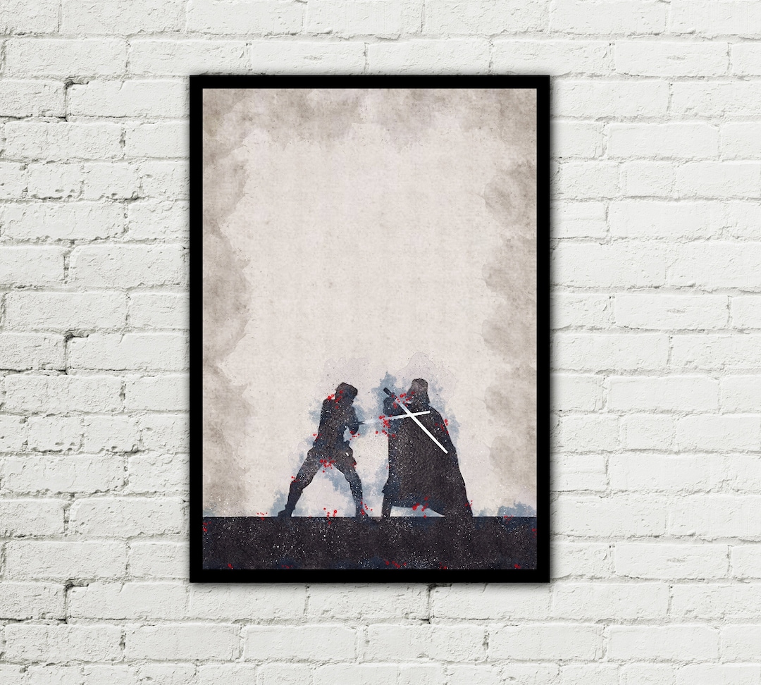 Luke Skywalker & Darth Vader Star Wars Poster Digital Download Digital ...