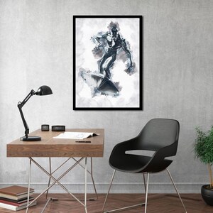 SILVER SURFER Silver Surfer Poster Silver Surfer Digital Marvel Poster ...