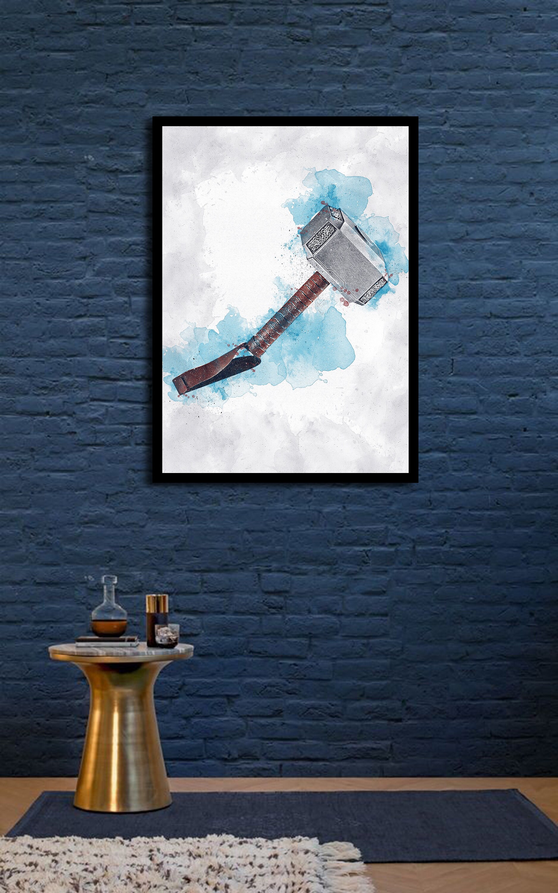 MJOLNIR - Thor's Hammer Digital - Marvel Poster - Digital Download ...