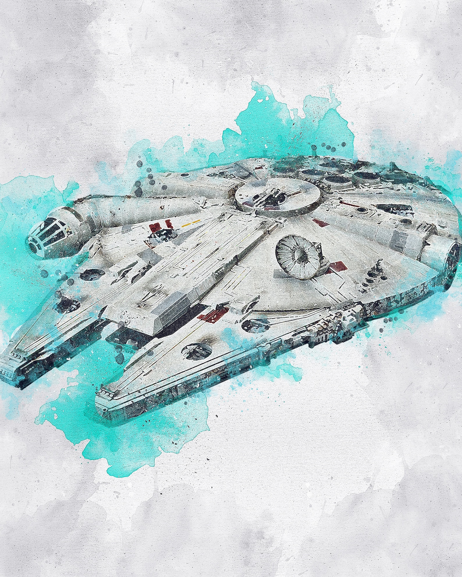 Star Wars Space Ships Set - X-wing, Millennium Falcon, Tie Fighter ...