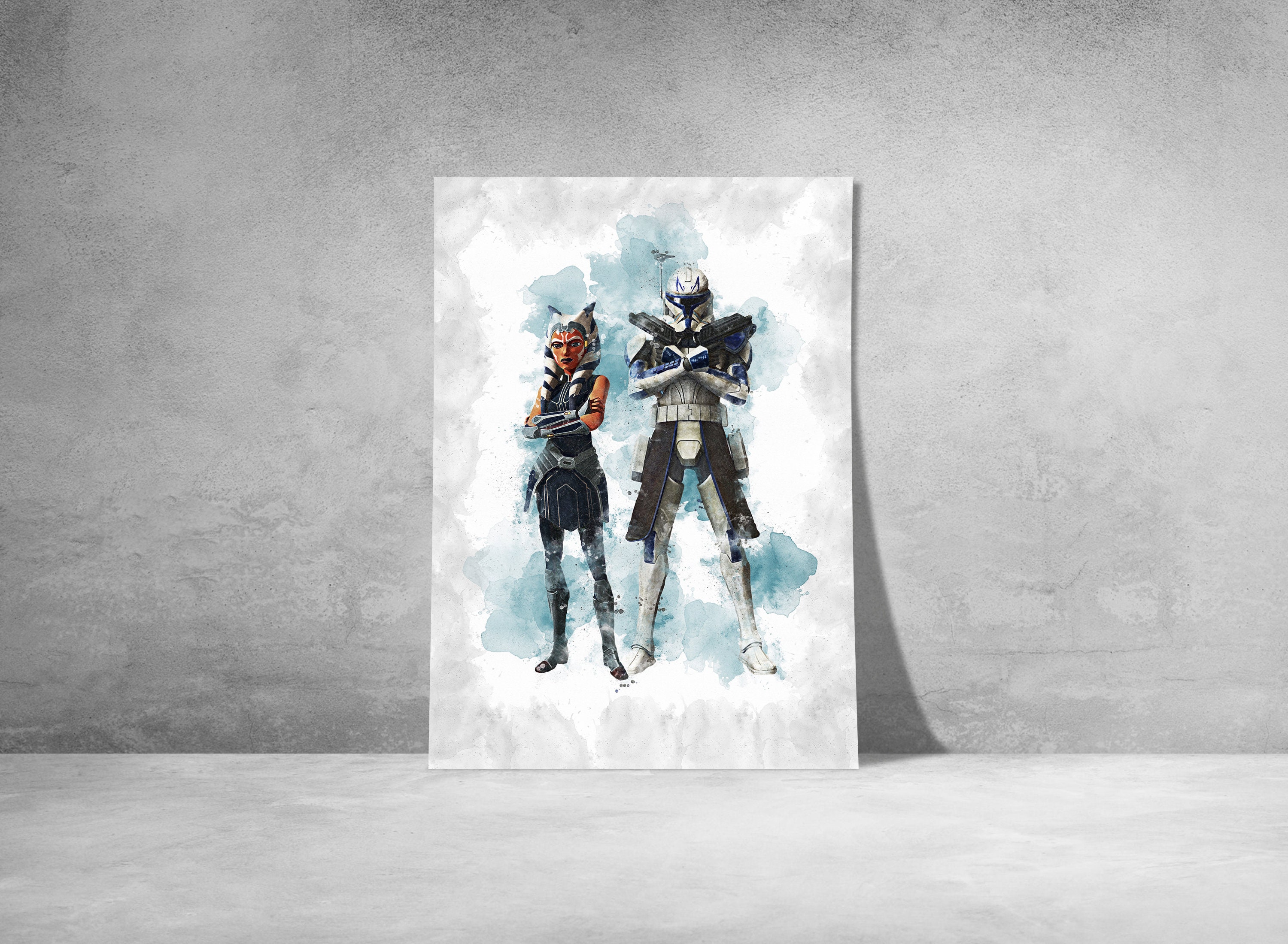 Ahsoka Tano & Captain Rex - Star Wars Poster - Digital Download ...