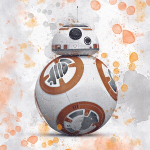 Star Wars Droids Set - R2-D2, BB-8, K-2SO, C-3PO - Star Wars Print ...