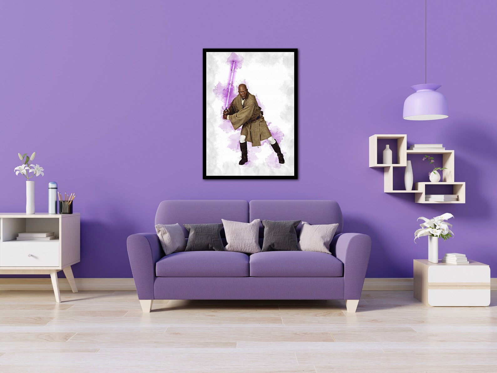 MACE WINDU - Mace Windu Poster - Mace Windu Digital - Star Wars Poster ...