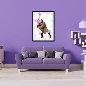 MACE WINDU - Mace Windu Poster - Mace Windu Digital - Star Wars Poster ...