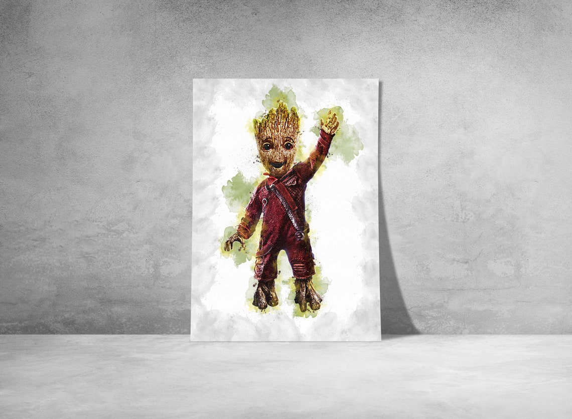 BABY GROOT - Baby Groot Poster - Marvel Poster - Guardians of Galaxy ...