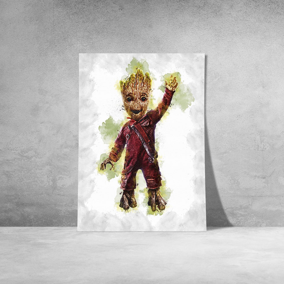 BABY GROOT - Baby Groot Poster - Marvel Poster sold by DaviFerguson ...