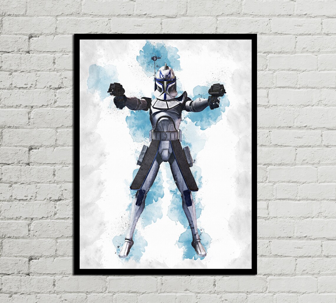CAPTAIN REX POSTER - Star Wars Poster - Captain Rex Print - Star Wars ...