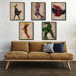 Marvel Avengers Set - Captain America, Iron Man, Thor, Hulk, Spiderman ...