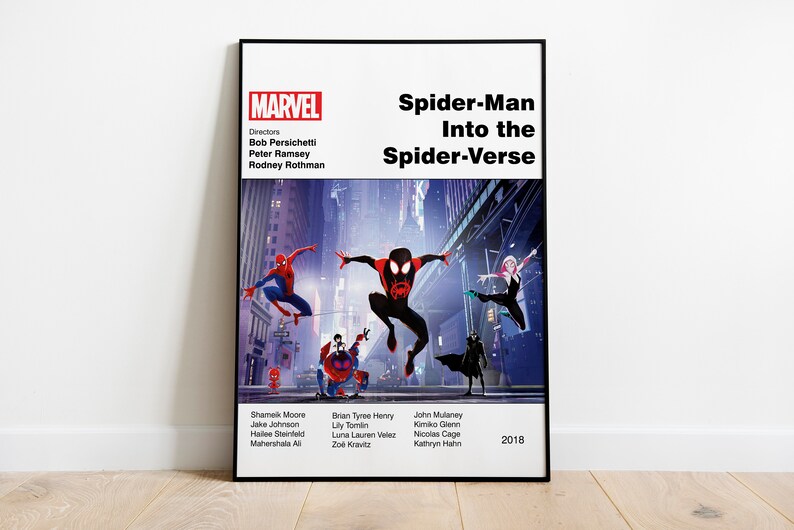SPIDERMAN POSTER - Into the Spider-verse Poster - Marvel Poster - Mid ...