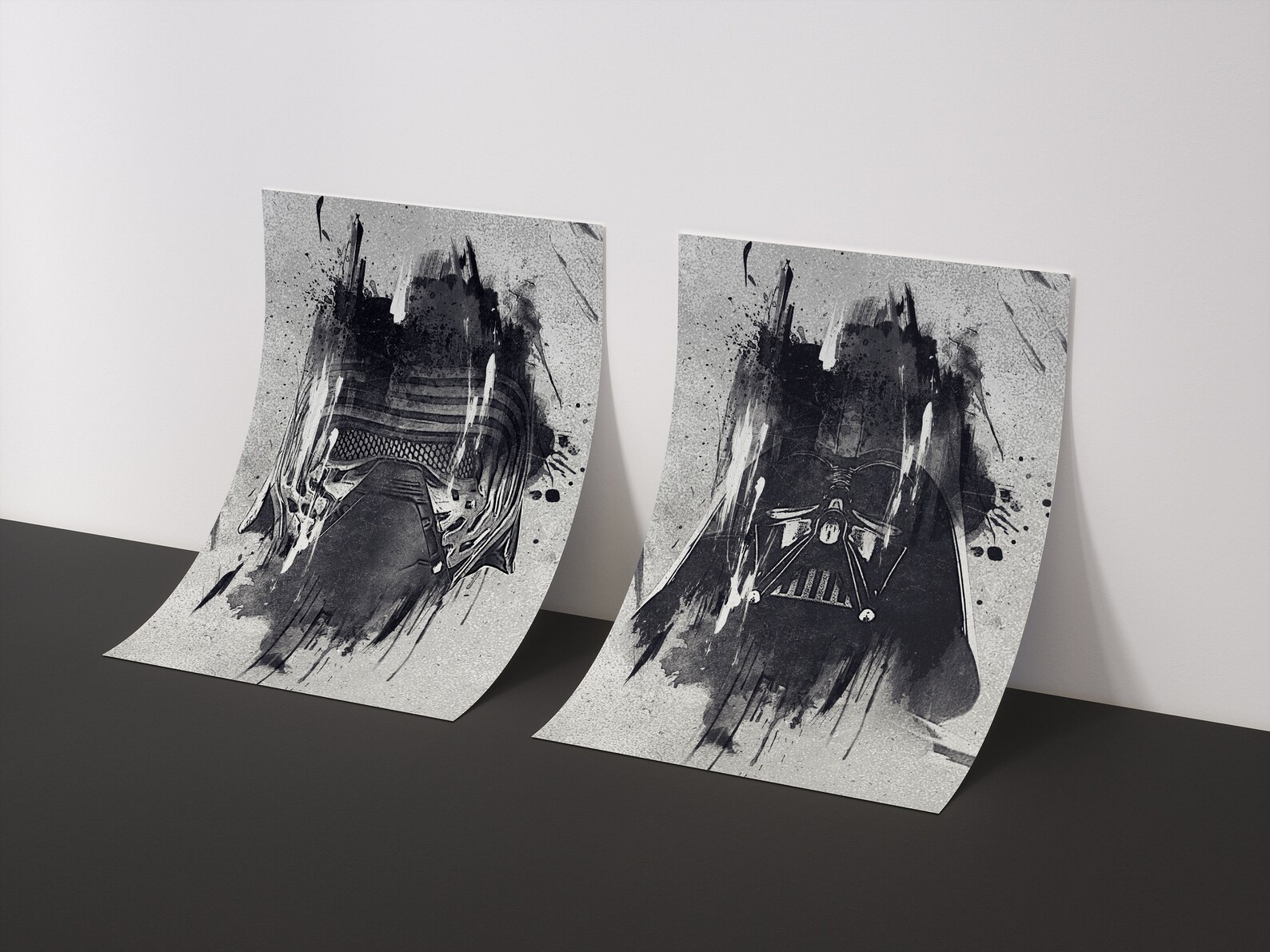 Star Wars Dark Side Poster Set Darth Vader Darth Maul Kylo | Etsy