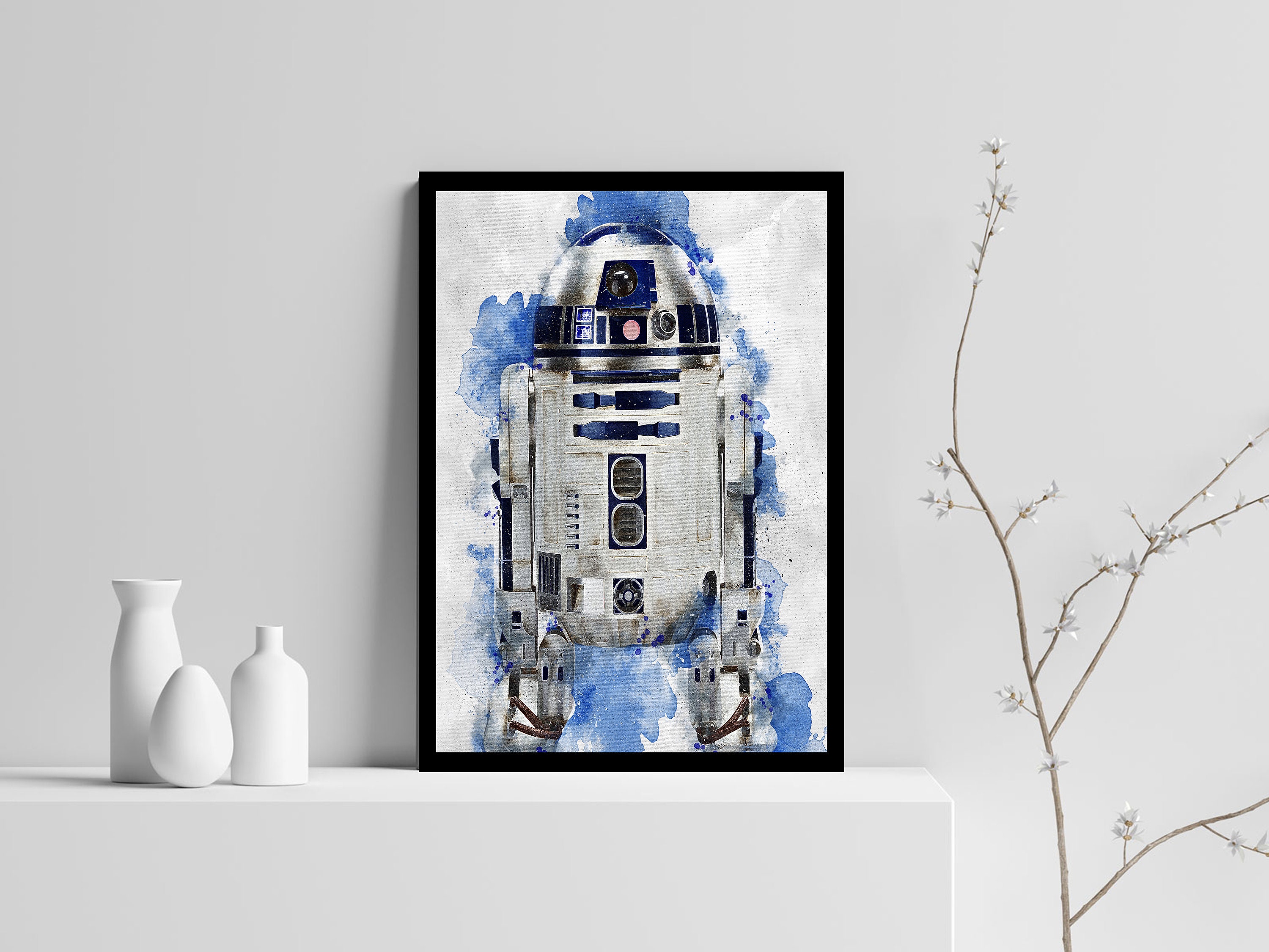 R2-D2 R2-D2 Poster R2-D2 Digital Star Wars Poster - Etsy
