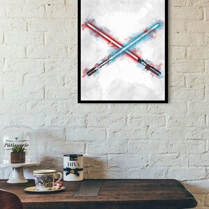 LIGHTSABER - Lightsaber Poster - Lightsaber Digital - Star Wars Poster ...