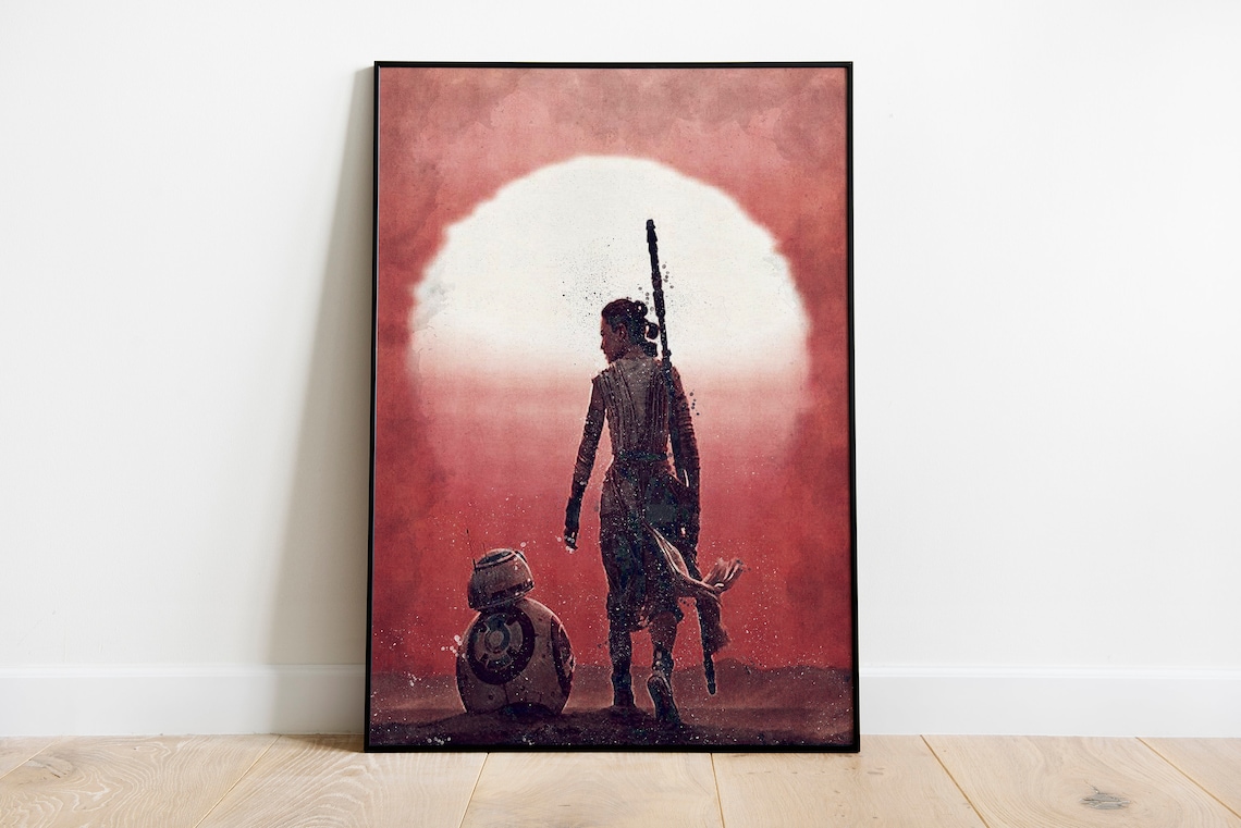 Star Wars Poster Rey Poster BB8 Poster Star Wars Print - Etsy