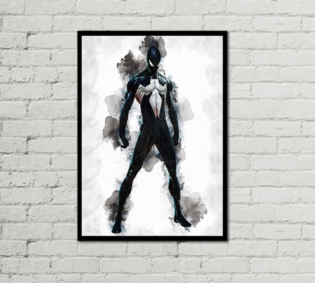 SYMBIOTE SPIDERMAN - Symbiote Spiderman Print - Spiderman Poster ...