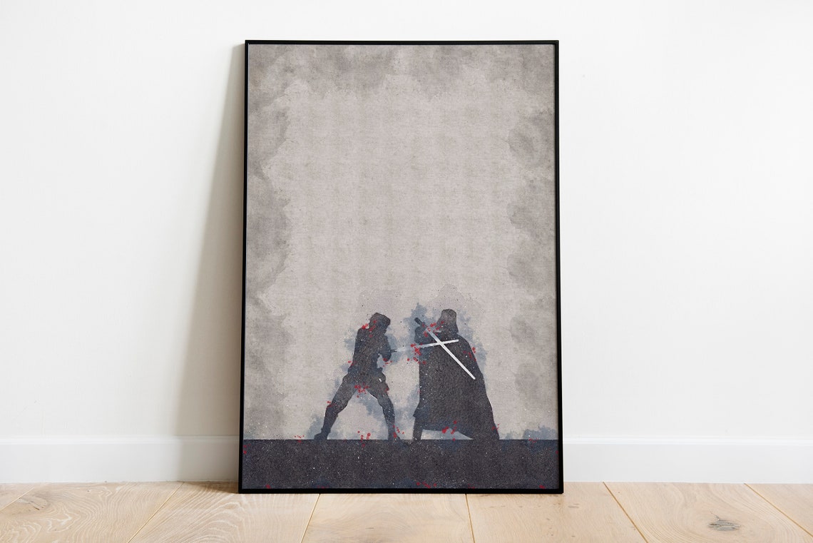Luke Skywalker & Darth Vader Star Wars Poster Digital | Etsy