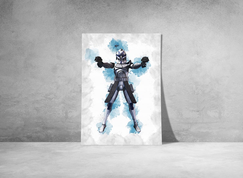 CAPTAIN REX POSTER - Star Wars Poster - Captain Rex Print - Star Wars ...
