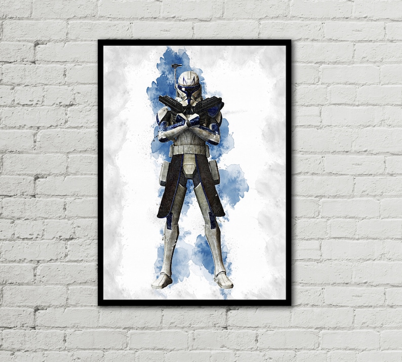 CAPTAIN REX POSTER - Star Wars Poster - Captain Rex Print - Star Wars ...