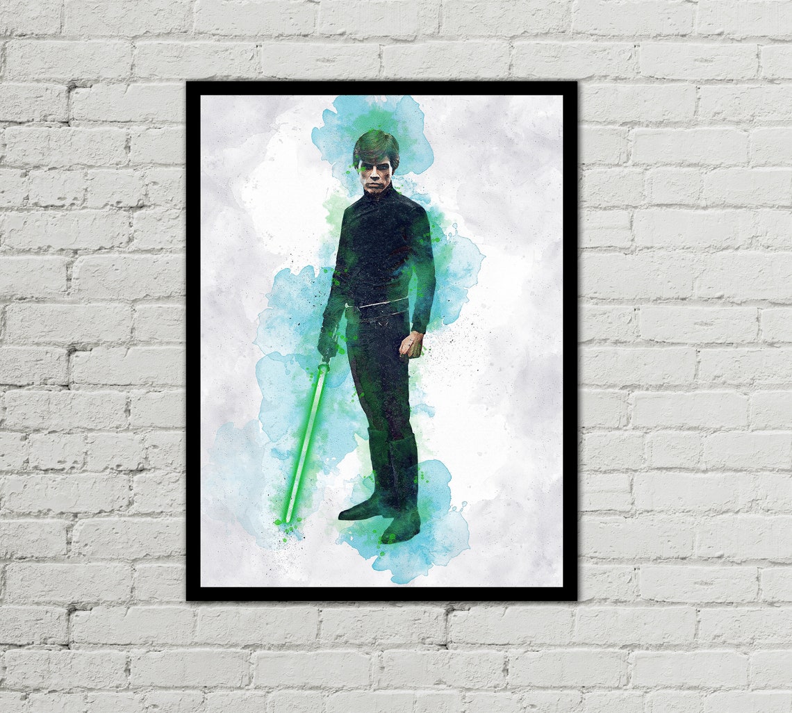 LUKE SKYWALKER Luke Skywalker Digital Star Wars Poster | Etsy