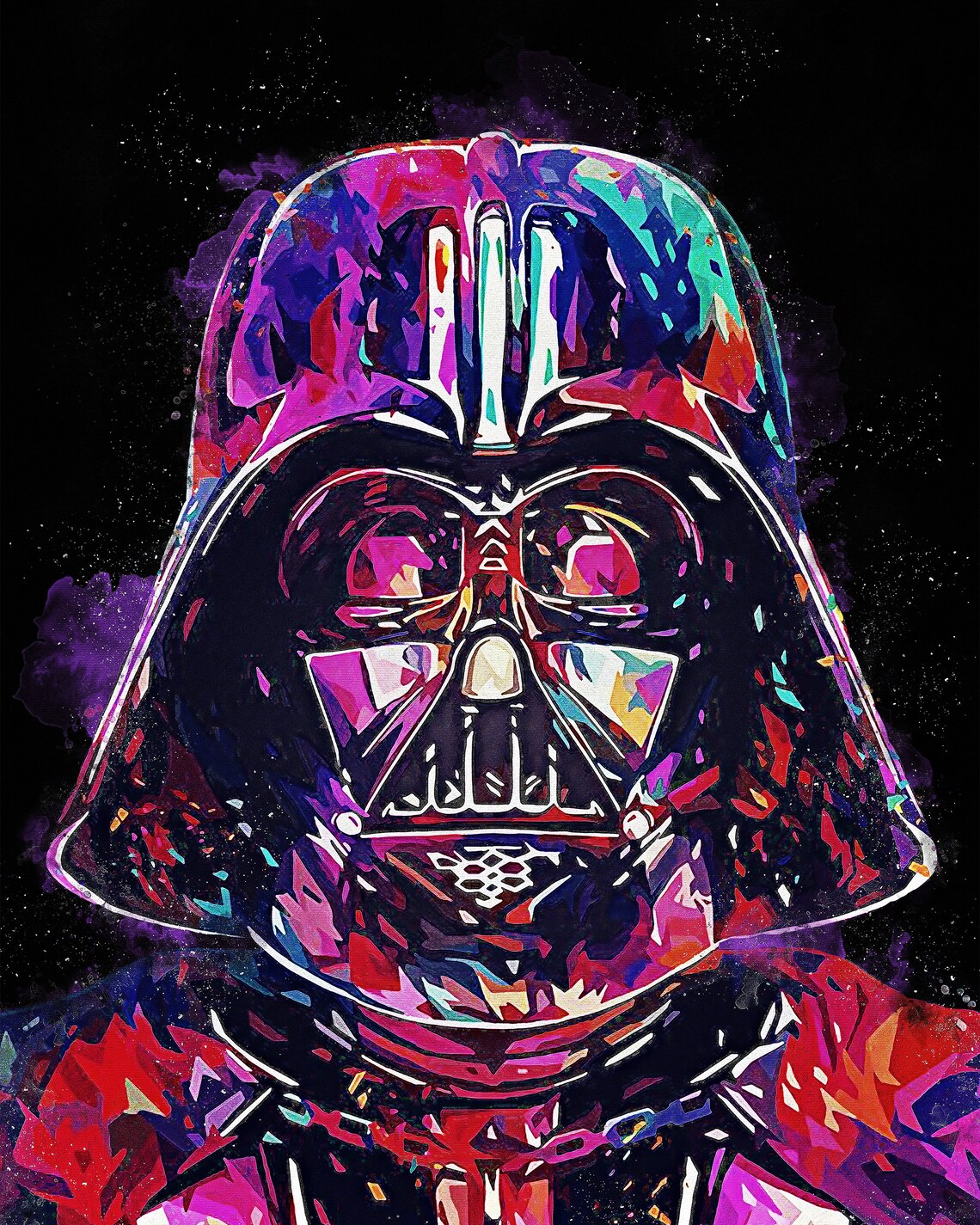 DARTH VADER Darth Vader Poster Darth Vader Digital Star - Etsy