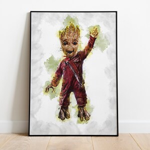 BABY GROOT - Baby Groot Poster - Marvel Poster - Guardians of Galaxy ...