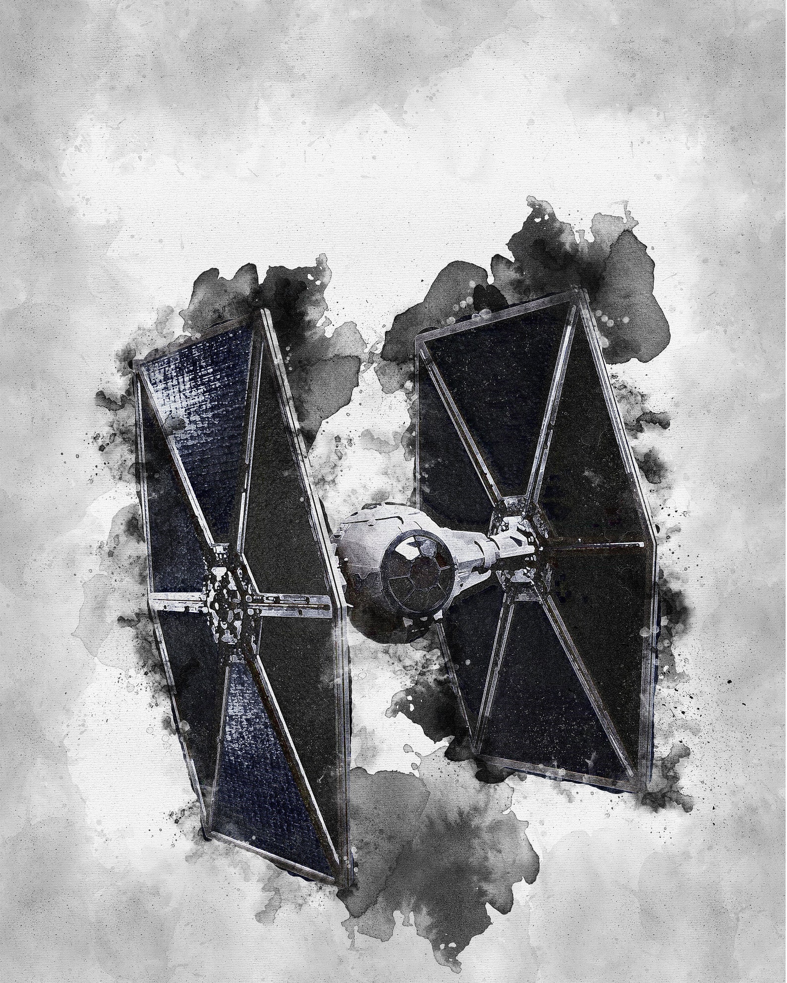 TIE FIGHTER Tie Fighter Poster Tie Fighter Digital Star | Etsy