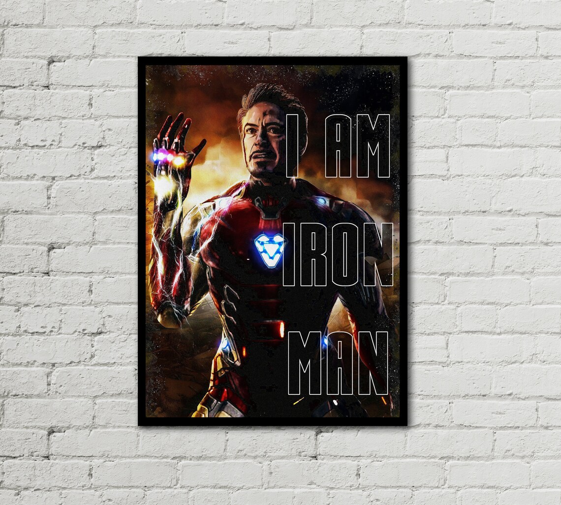 IRON MAN - Iron Man Digital - Marvel Poster - Avengers Poster - Digital ...