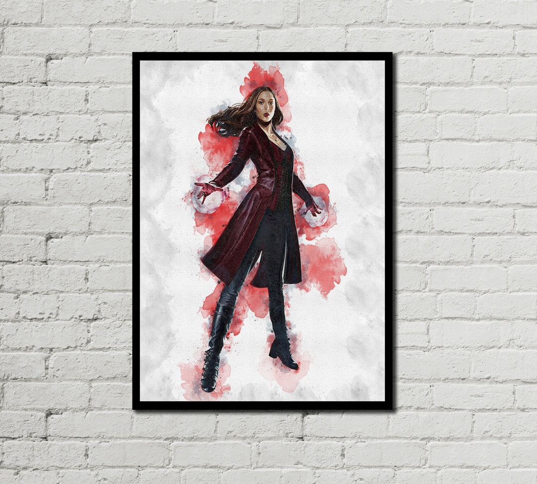 WANDA Wanda Poster Avengers Poster Marvel Poster digitale Kunst ...