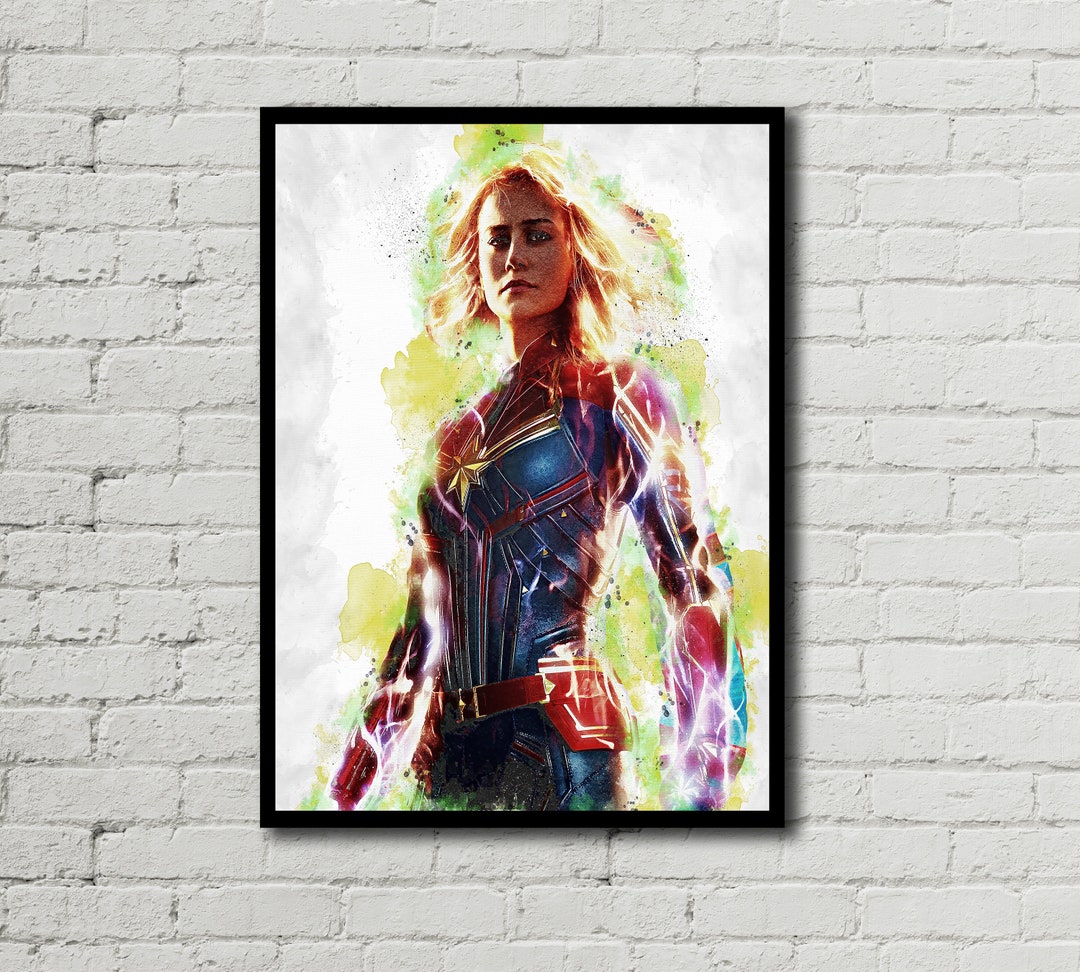 CAPTAIN MARVEL - Captain Marvel Digital - Marvel Poster - Digital ...