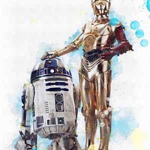 R2-D2 & C3PO Poster R2-D2 C3PO Star Wars Poster Digital Download ...