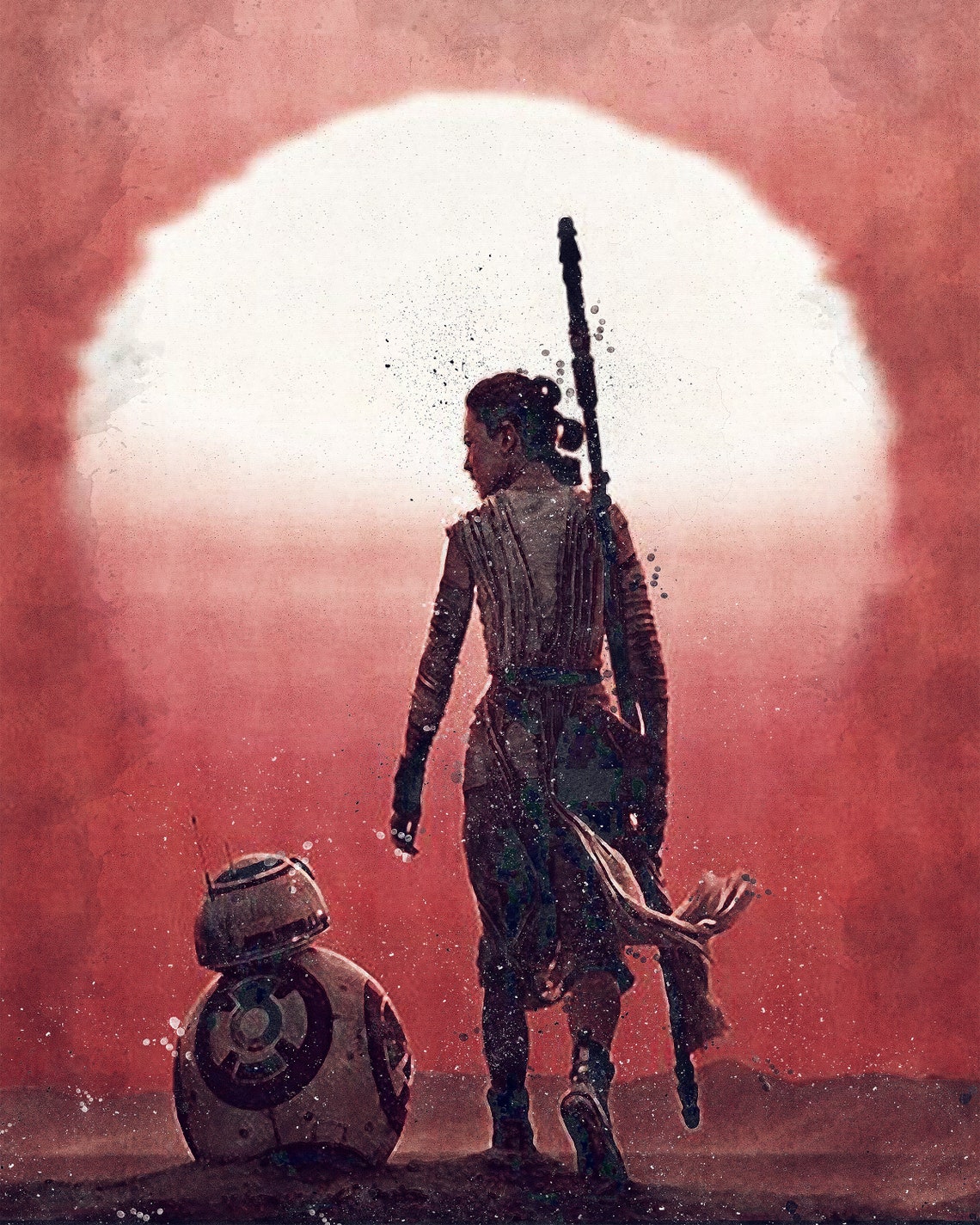 Star Wars Poster Rey Poster BB8 Poster Star Wars Print - Etsy