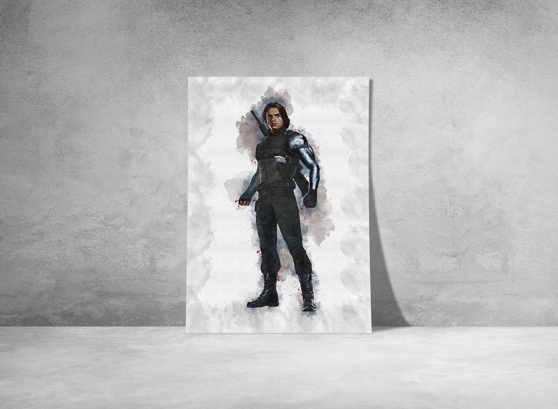 WINTER SOLDIER POSTER - Marvel Poster - Avengers Poster - Digital ...