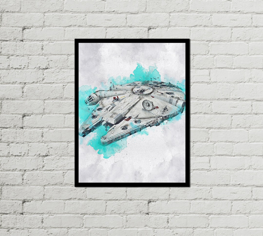 MILLENNIUM FALCON Millennium Falcon Poster Millennium Falcon Digital ...