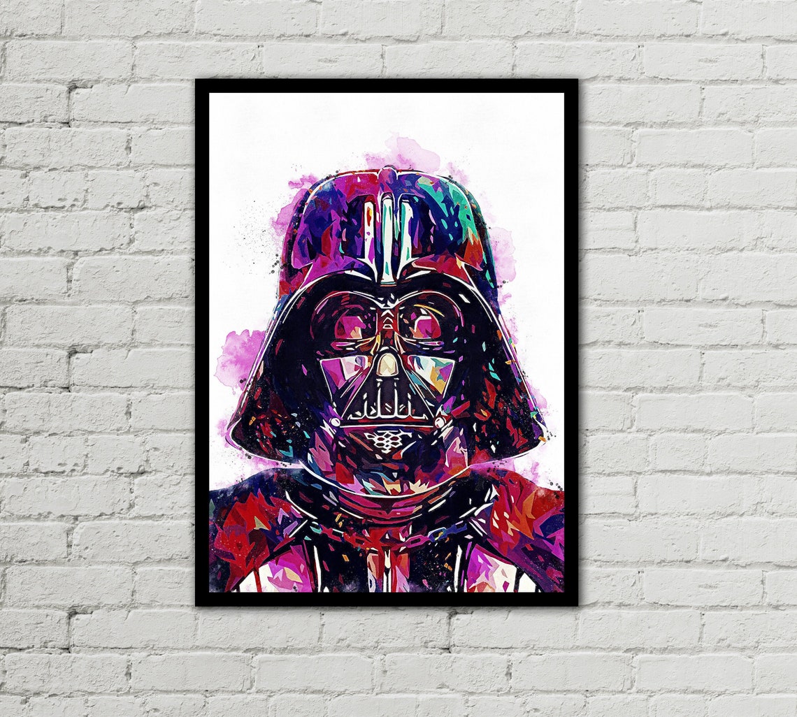 DARTH VADER Darth Vader Poster Darth Vader Digital Star - Etsy