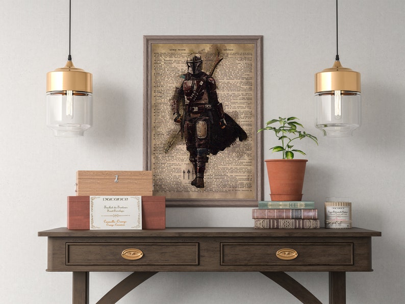 STAR WARS POSTER - Mandalorian Poster - Dictionary Page Art Poster ...