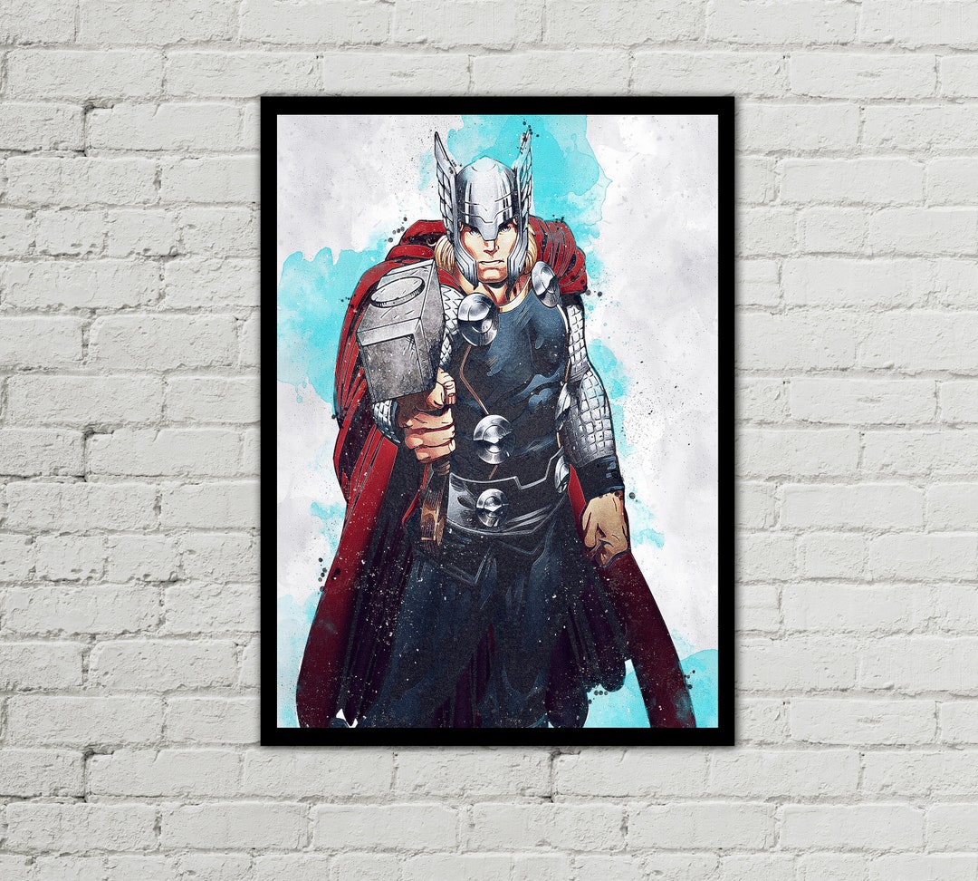 THOR Thor Digital Marvel Poster Avengers Poster - Etsy
