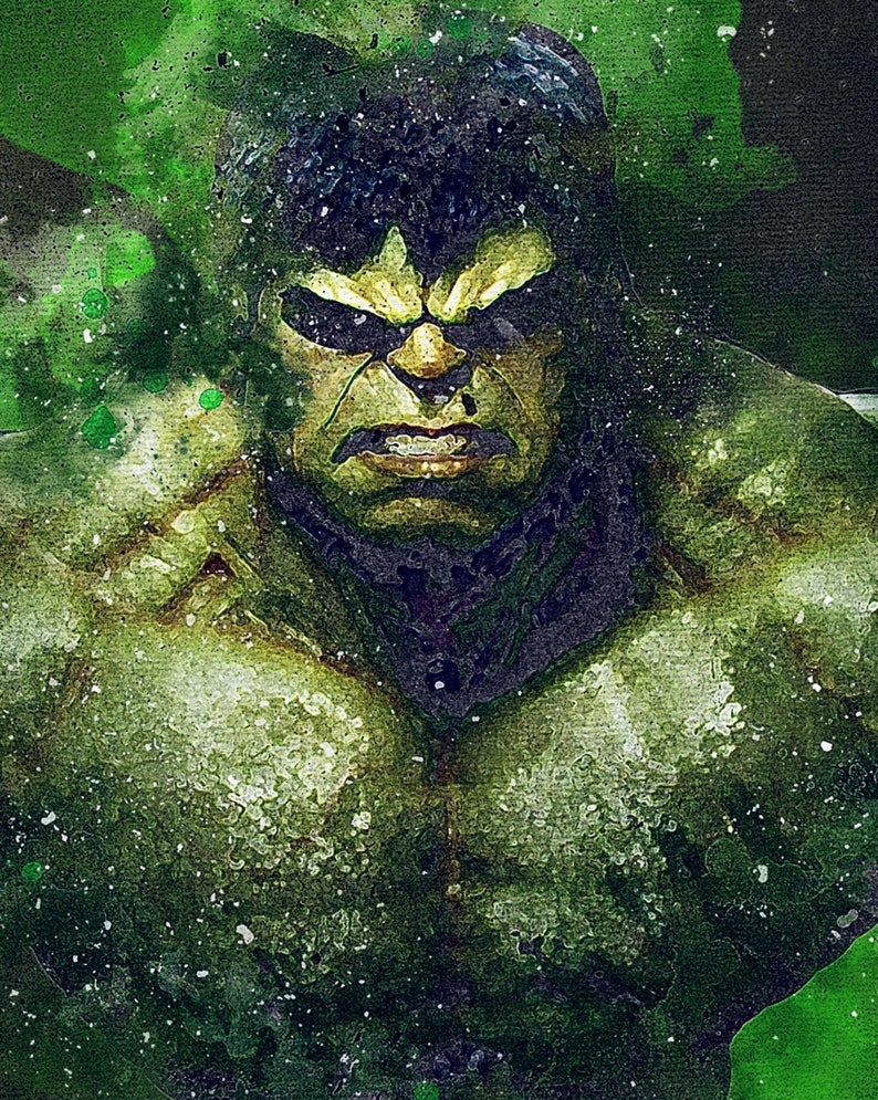 HULK Hulk Digital Marvel Poster Avengers Poster - Etsy