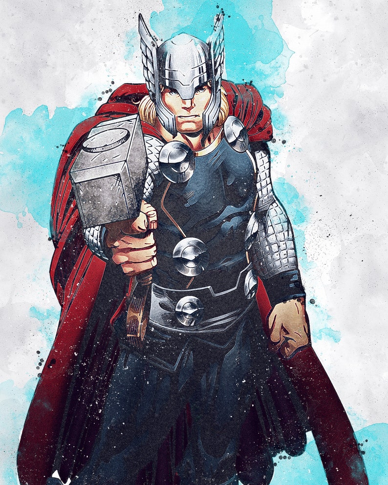 THOR Thor Digital Marvel Poster Avengers Poster - Etsy